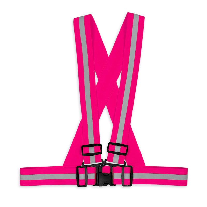 Szelka odblaskowa gumowa - Różowa - Refloactive.pl