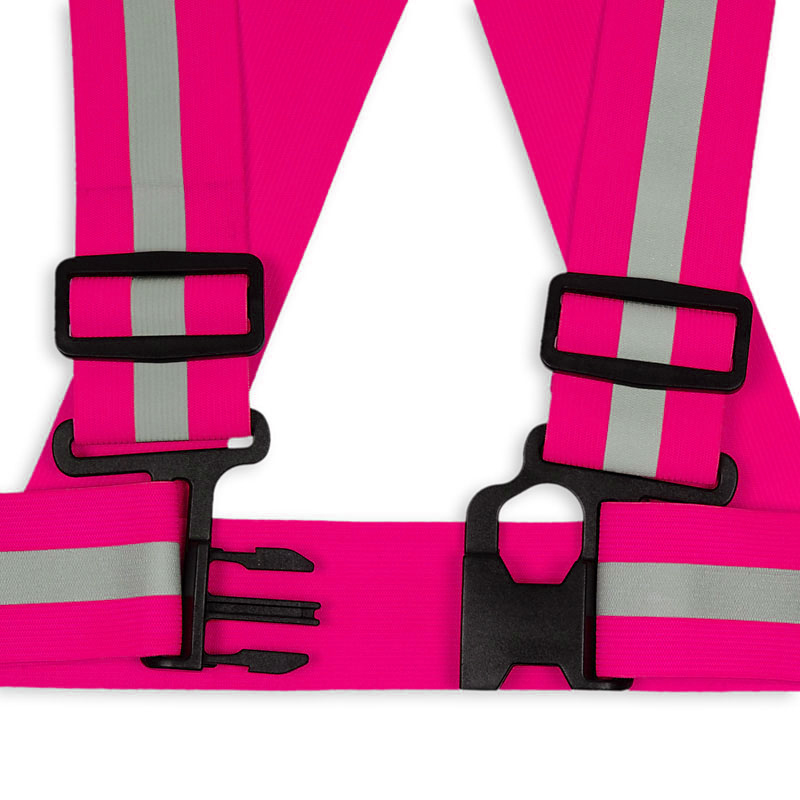 Szelka odblaskowa gumowa - Różowa - Refloactive.pl